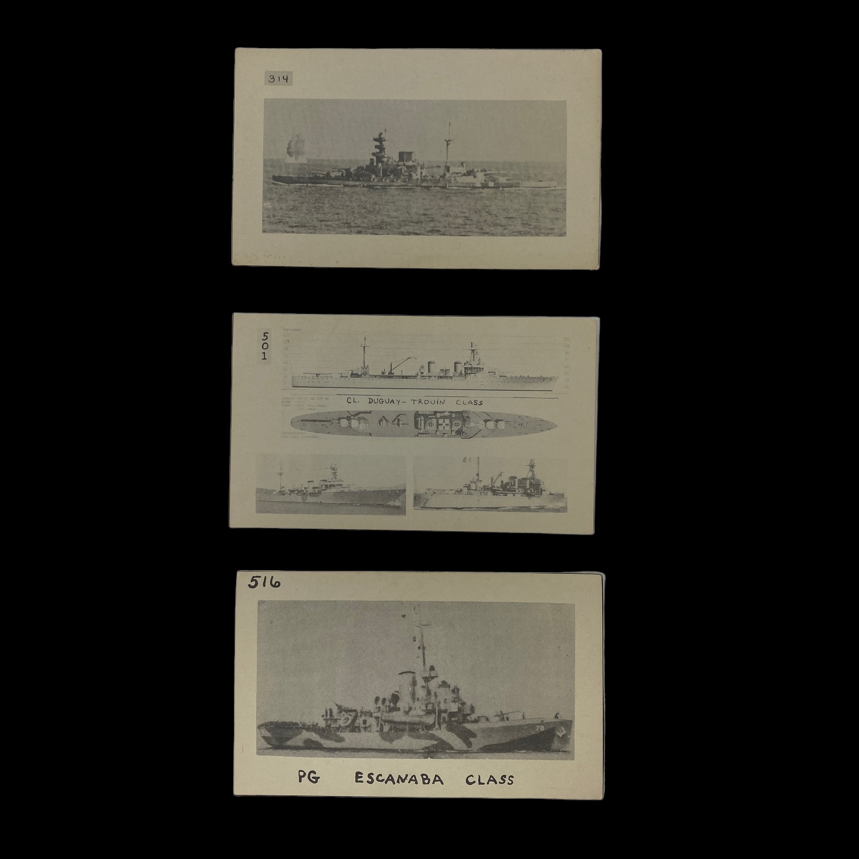WWII Original Set of 3 RESTRICTED Marked Navy Ship Recognition ...