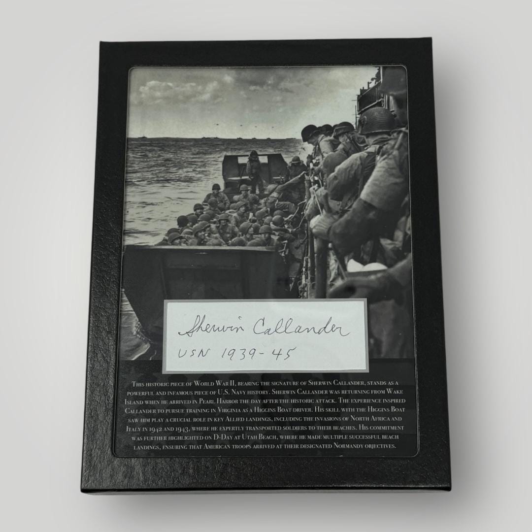 RARE Original WWII Utah Beach D-day U.S. Navy Higgins Boat Driver ...