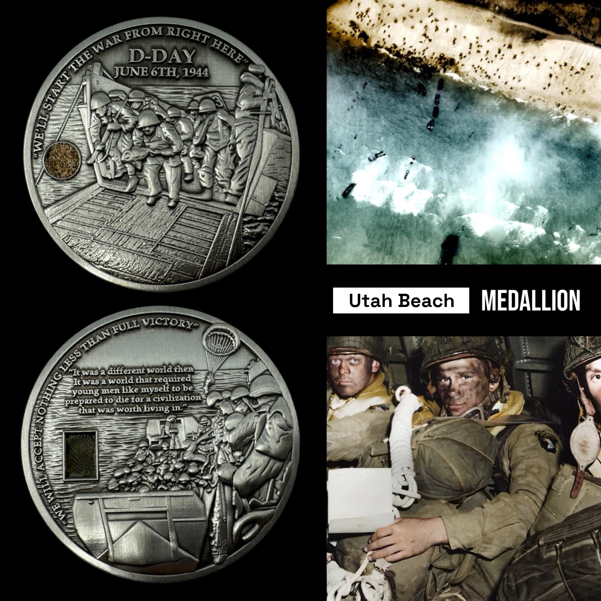Original WWII D-day Normandy June 6th, 1944 Omaha Utah Beach Pointe Du ...