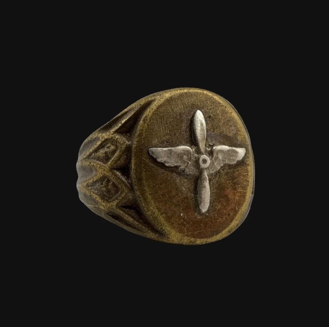 WWII U.S. Army Air Force Pilot Ring, Size 11 (with C.O.A.) - Etsy