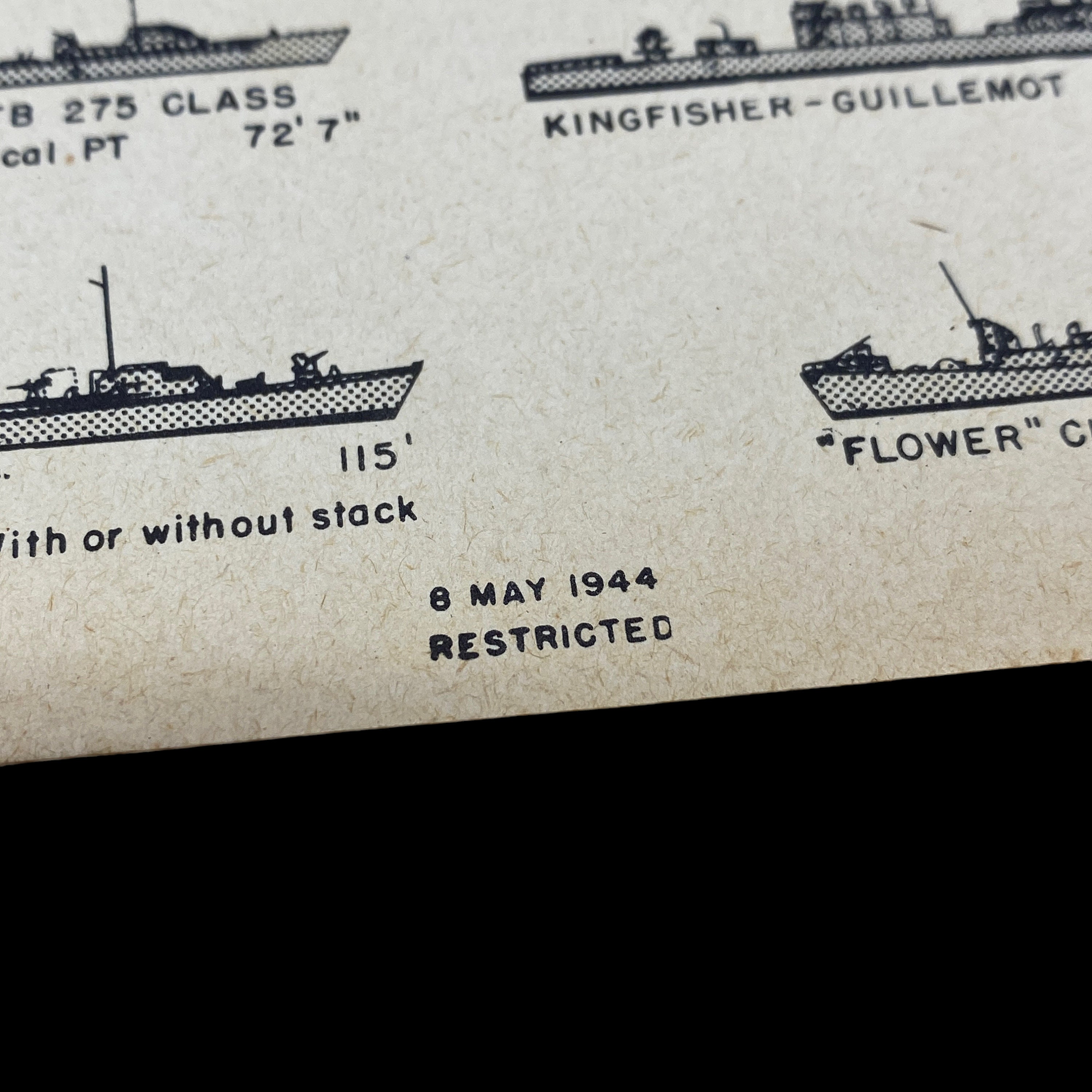 WWII Allied Navy Ship Identification Poster: 1944 British Naval Vessels ...