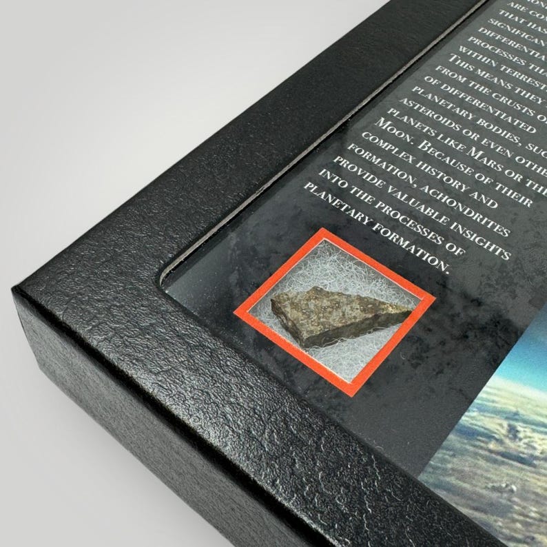 NASA Achondrite Meteorite Display Case: Authentic Space Gift (C.O.A ...