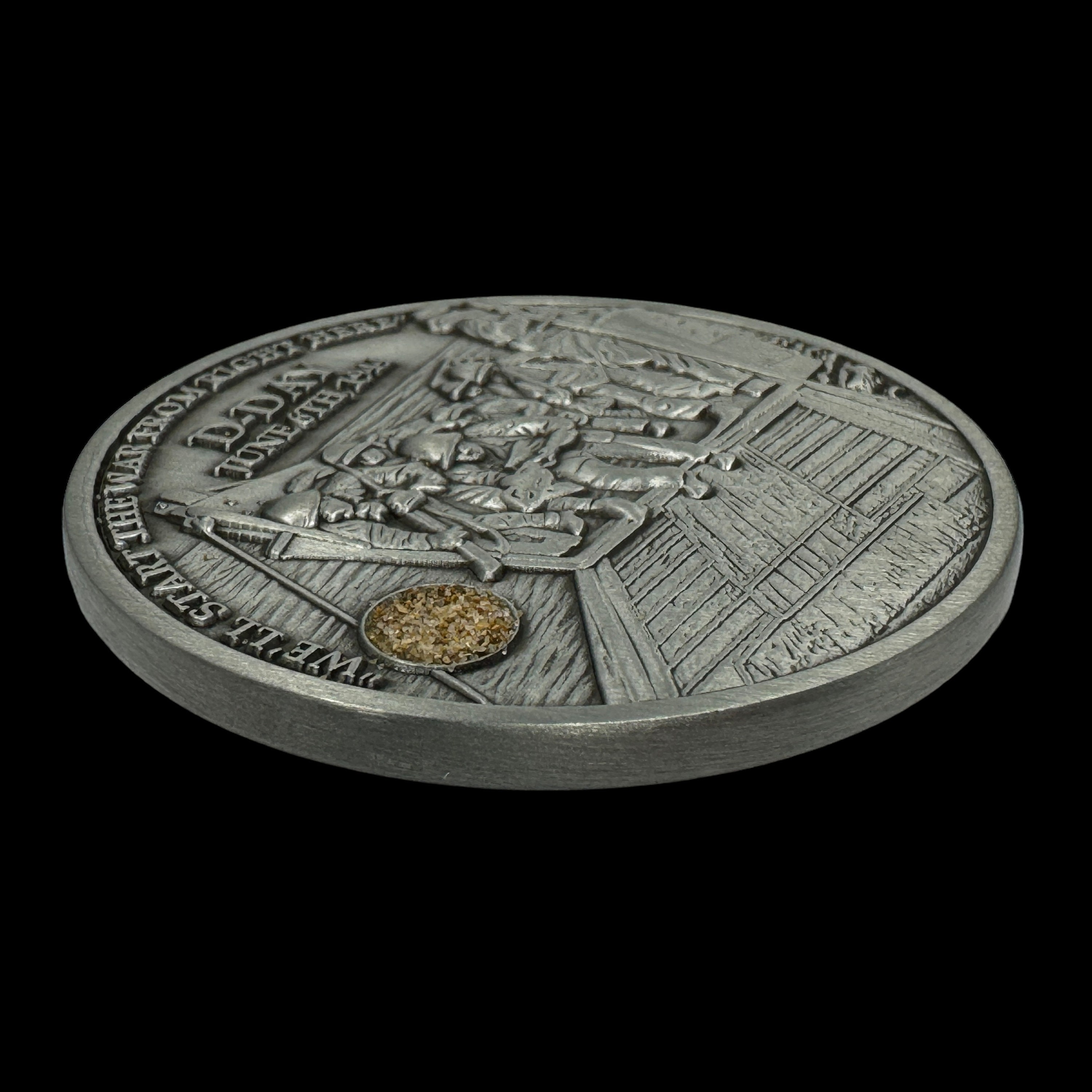 RARE WWII 1944 Original D-day Medallion Omaha Utah Beach Pointe Du Hoc Normandy Piece of WW2 ...