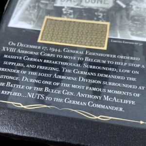 WWII Battle of Bulge Relic: 101st Airborne Gear Display Case (C.O.A) - Etsy