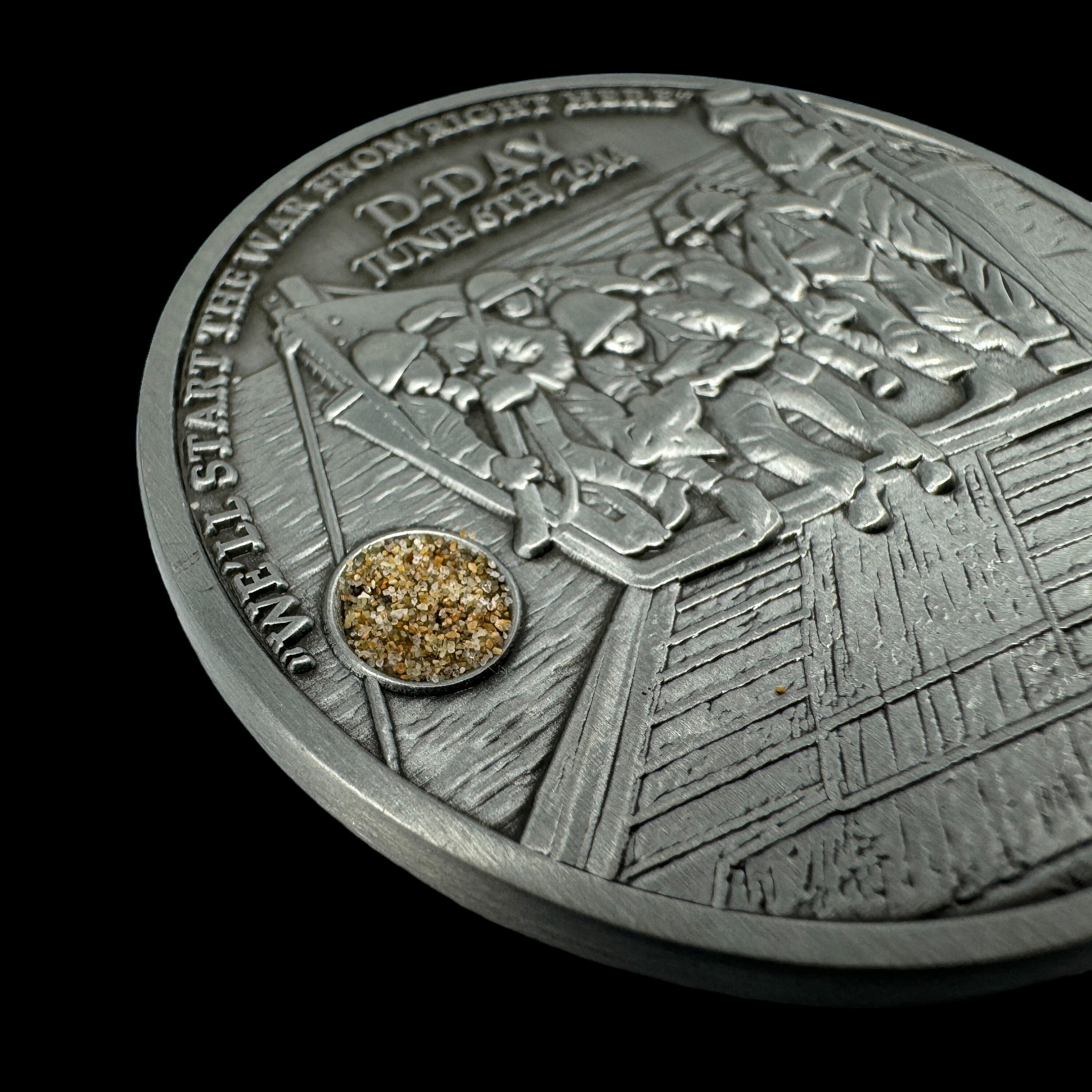 RARE WWII 1944 Original D-day Medallion Omaha Utah Beach Pointe Du Hoc Normandy Piece of WW2 ...