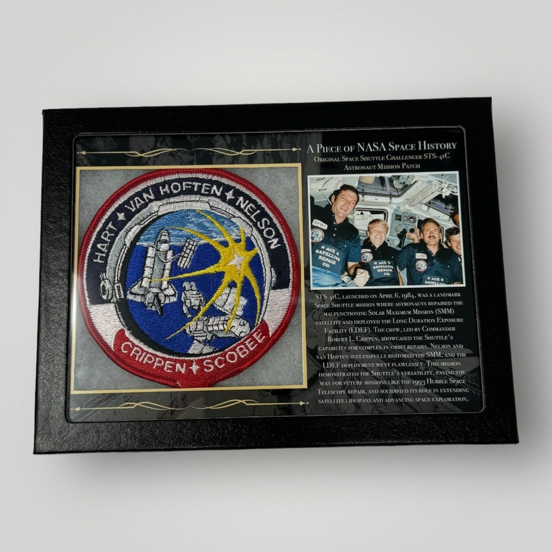 STS-41C NASA Space Shuttle Challenger Mission Patch Display Case (C.O.A ...