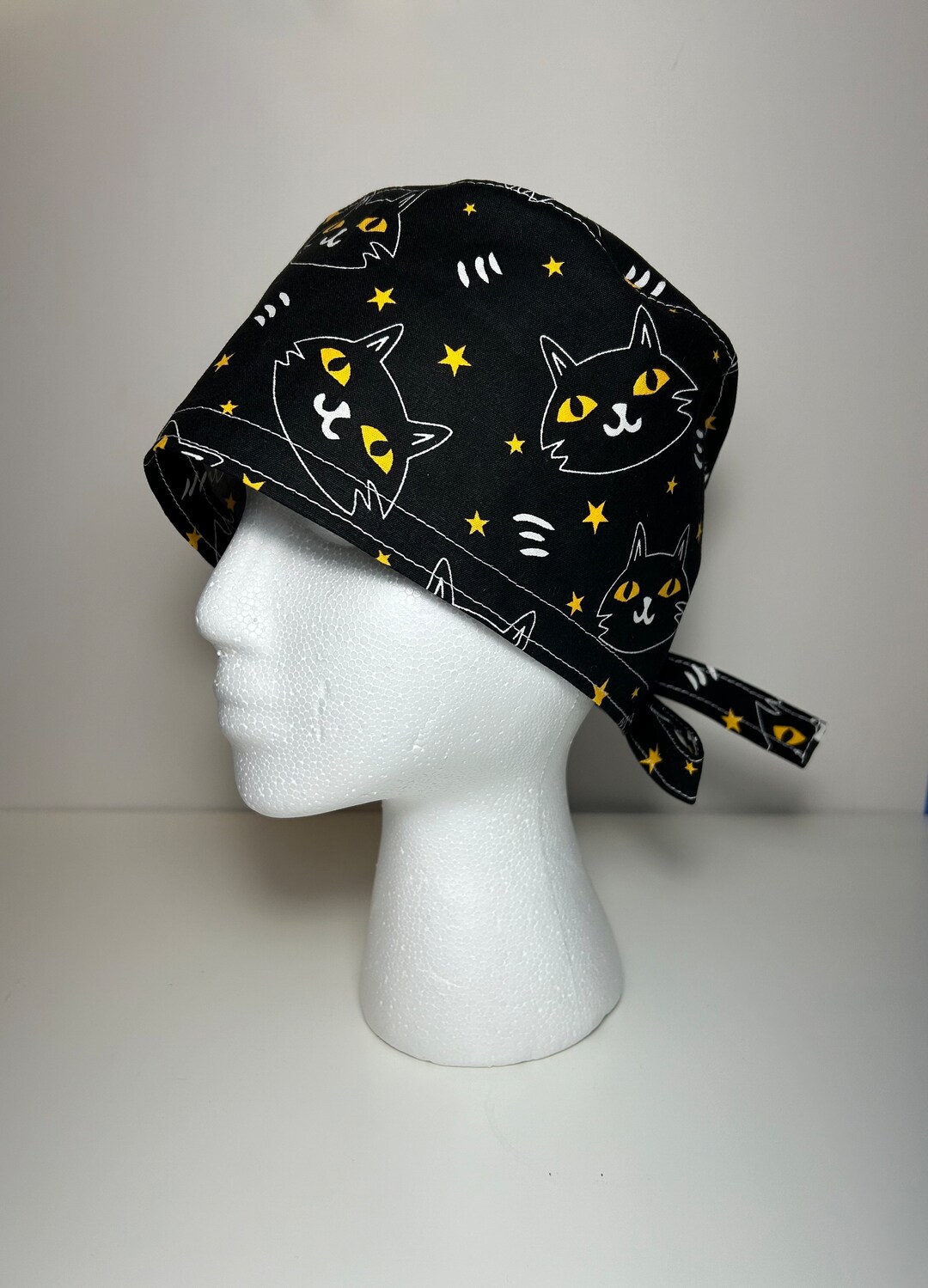 Cats Surgical Cap | Black Cat Scrub Cap | Medical Scrub Cap | Dentist ...