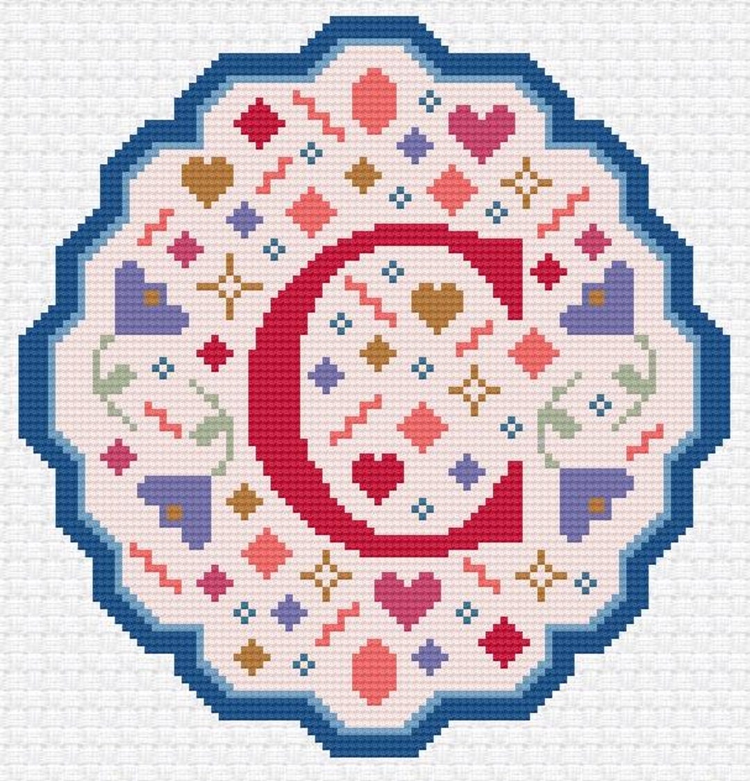 Letter C Cross Stitch Pattern | Beginner Alphabet (PDF Pattern) - Etsy