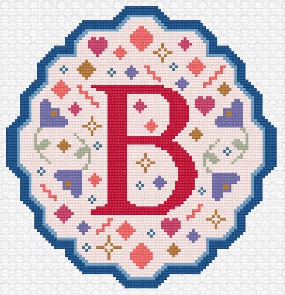 Letter B Cross Stitch Pattern | Beginner Alphabet (PDF Pattern) - Etsy