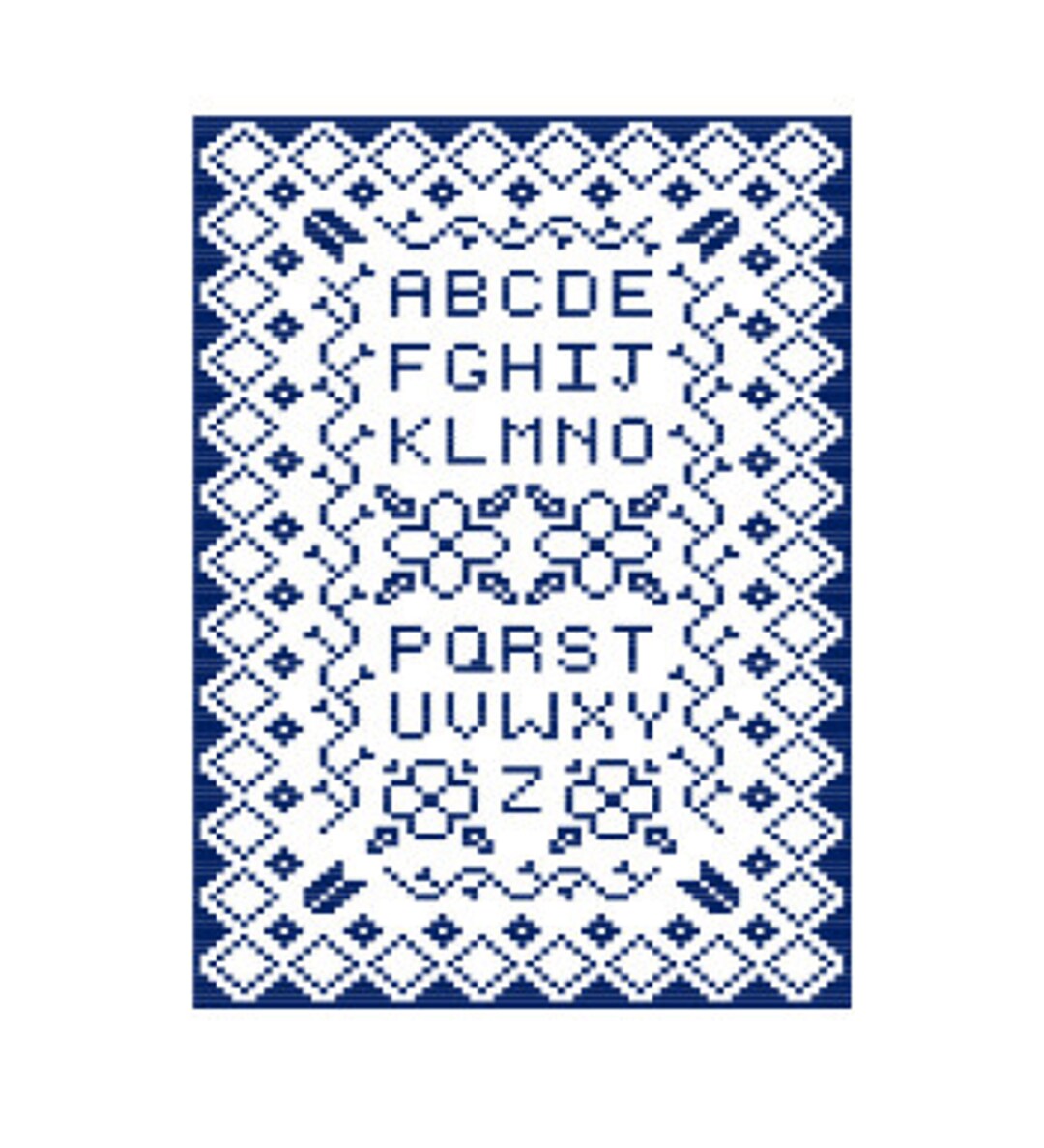 Alphabet Cross Stitch Pattern | Beginner's Cross Stitch Pattern ...