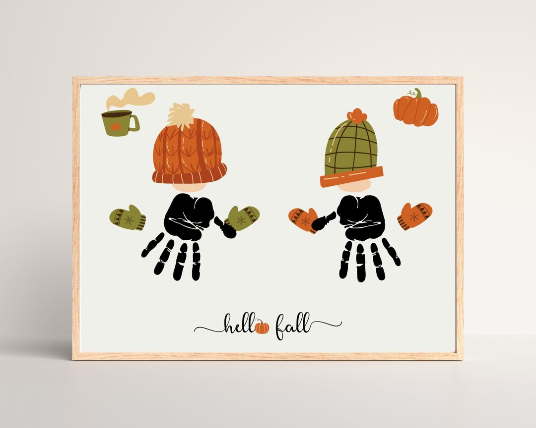 Fall Craft for Kids Autumn Craft Template Gnome Handprint Art Hello ...