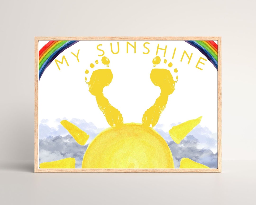 My Sunshine Footprint Craft Print, Kids Craft, Kids Activity, Toddler ...