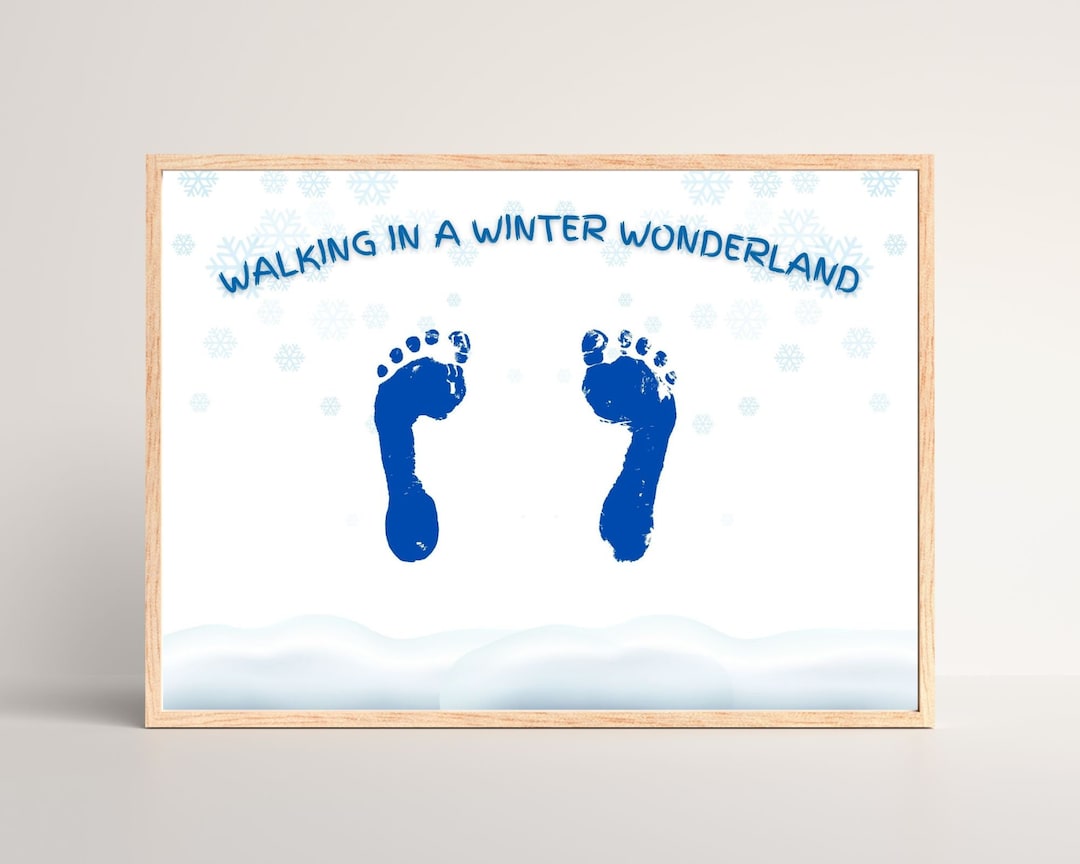 Winter Wonderland Footprint Template, Footprint Craft, Christmas Craft ...
