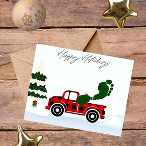 Christmas Truck Handprint Template, Footprint Craft, Christmas Kids ...