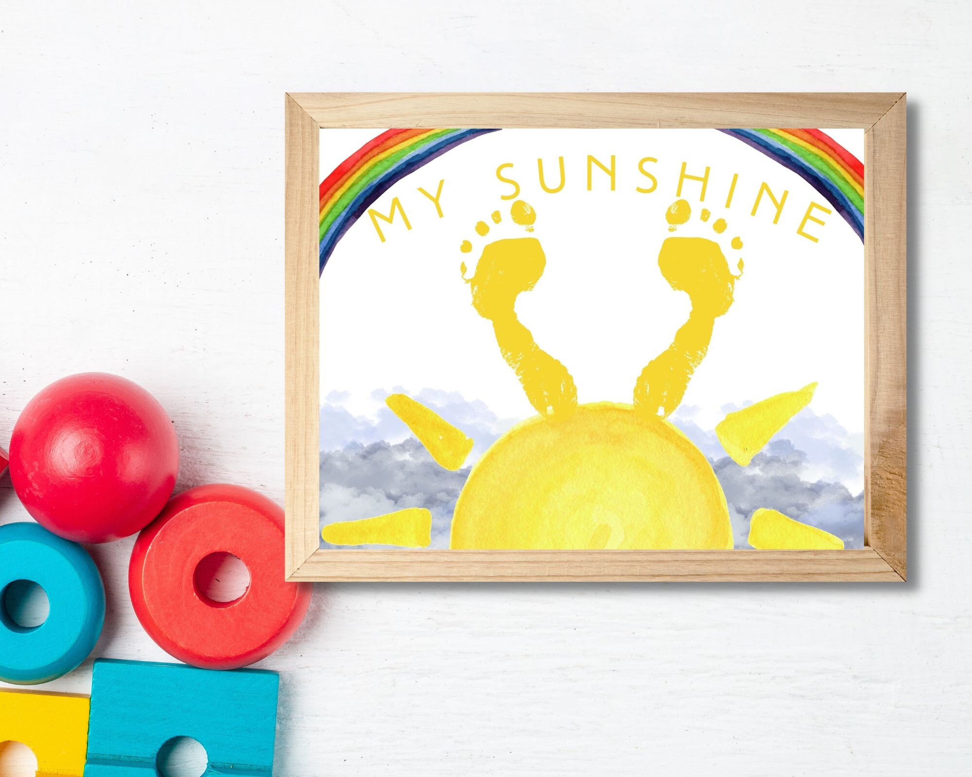 My Sunshine Footprint Craft Print Kids Craft Kids Activity - Etsy