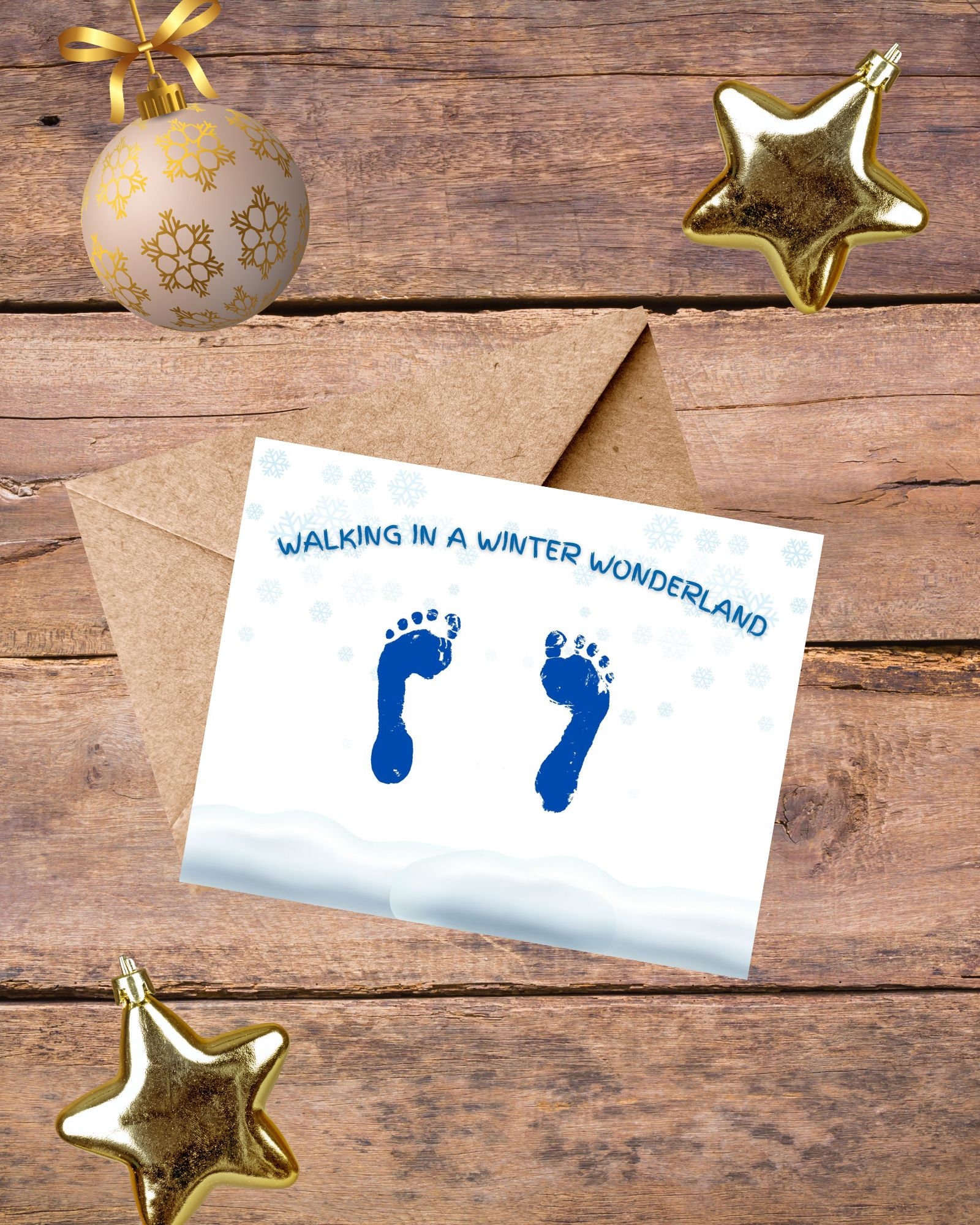 Winter Wonderland Footprint Template, Footprint Craft, Christmas Craft ...