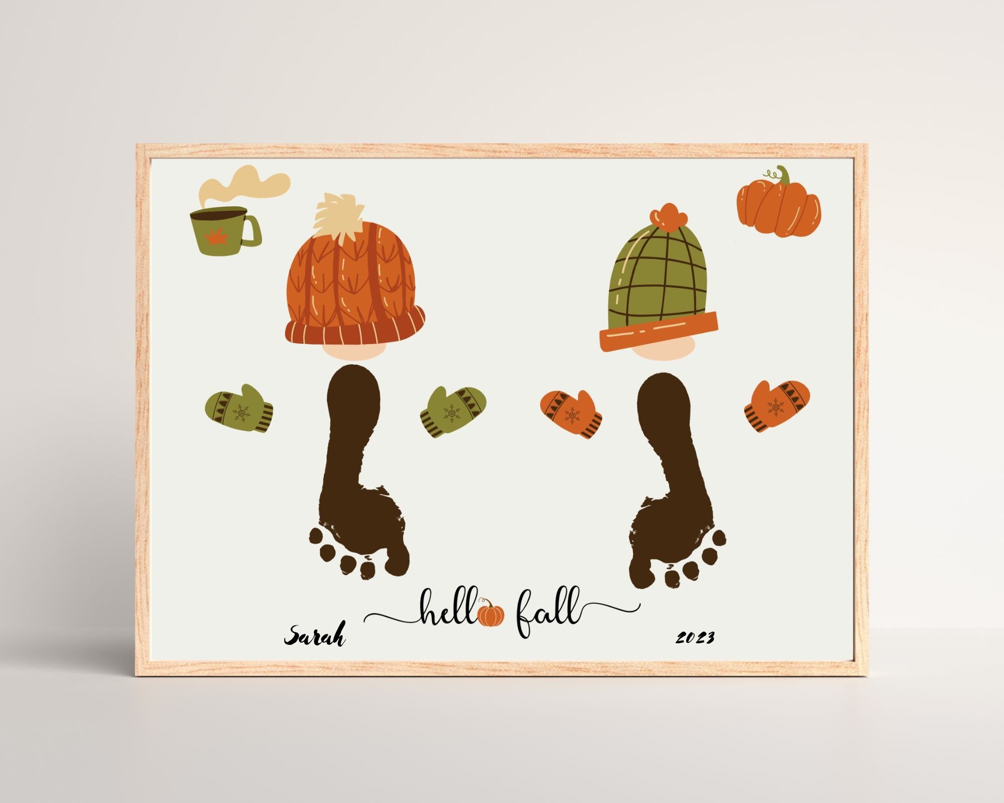 Fall Craft for Kids Autumn Craft Template Gnome Handprint Art - Etsy