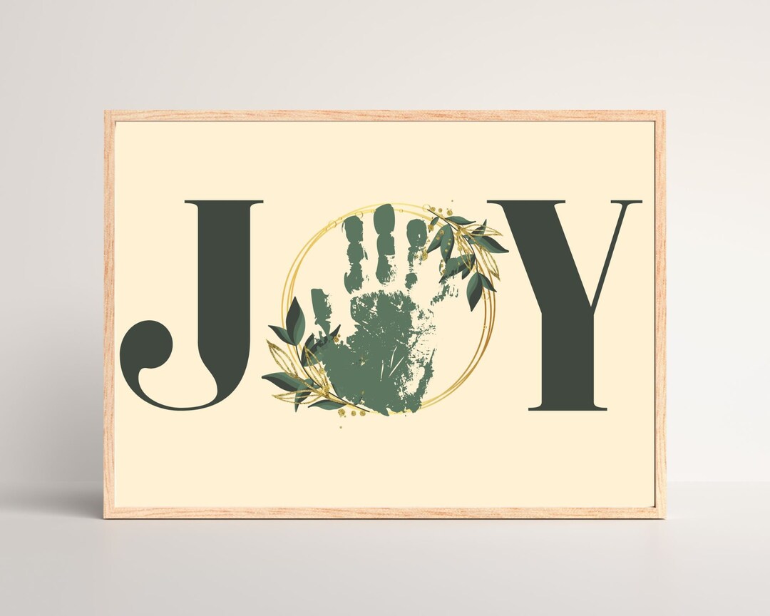 Joy Kids Handprint Template, Christmas Kids Craft, Personalized ...