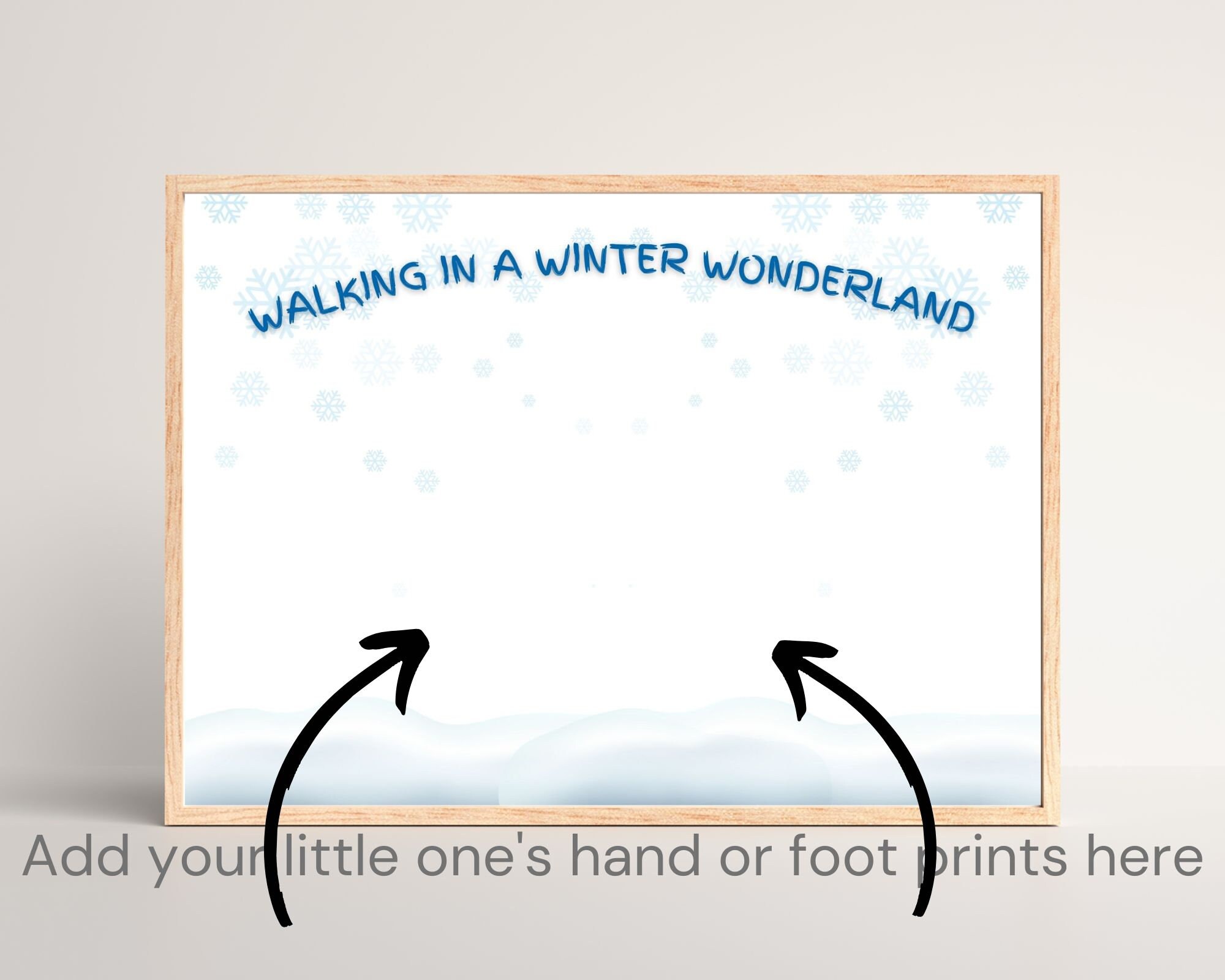 Winter Wonderland Footprint Template, Footprint Craft, Christmas Craft ...