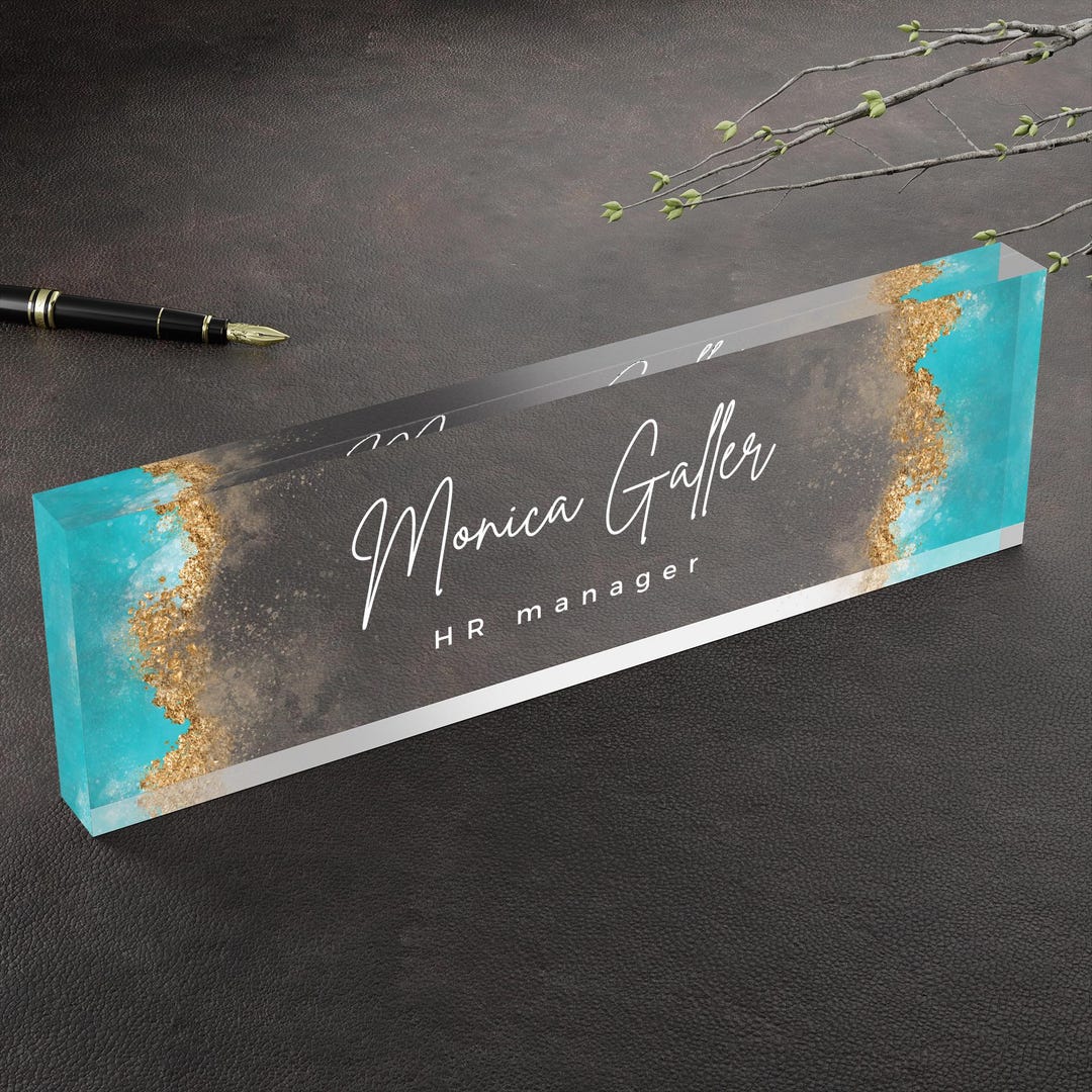 Acrylic Desk Name Plate Acrylic Name Sign Standing Acrylic Name Plaque ...