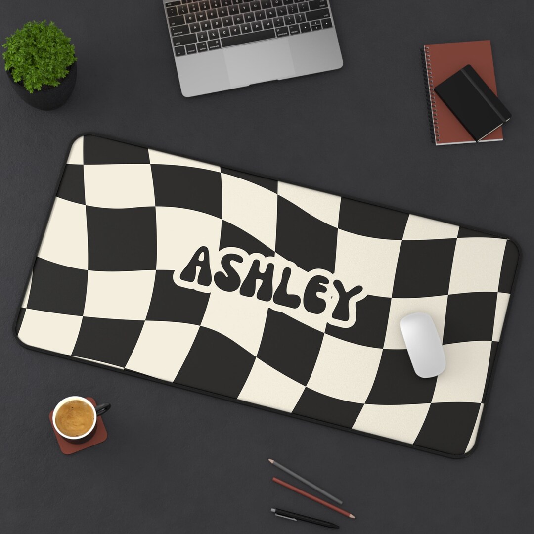 Custom Deskmat Retro Checkered Desk Mat Personalized Cute Desk Mat - Etsy
