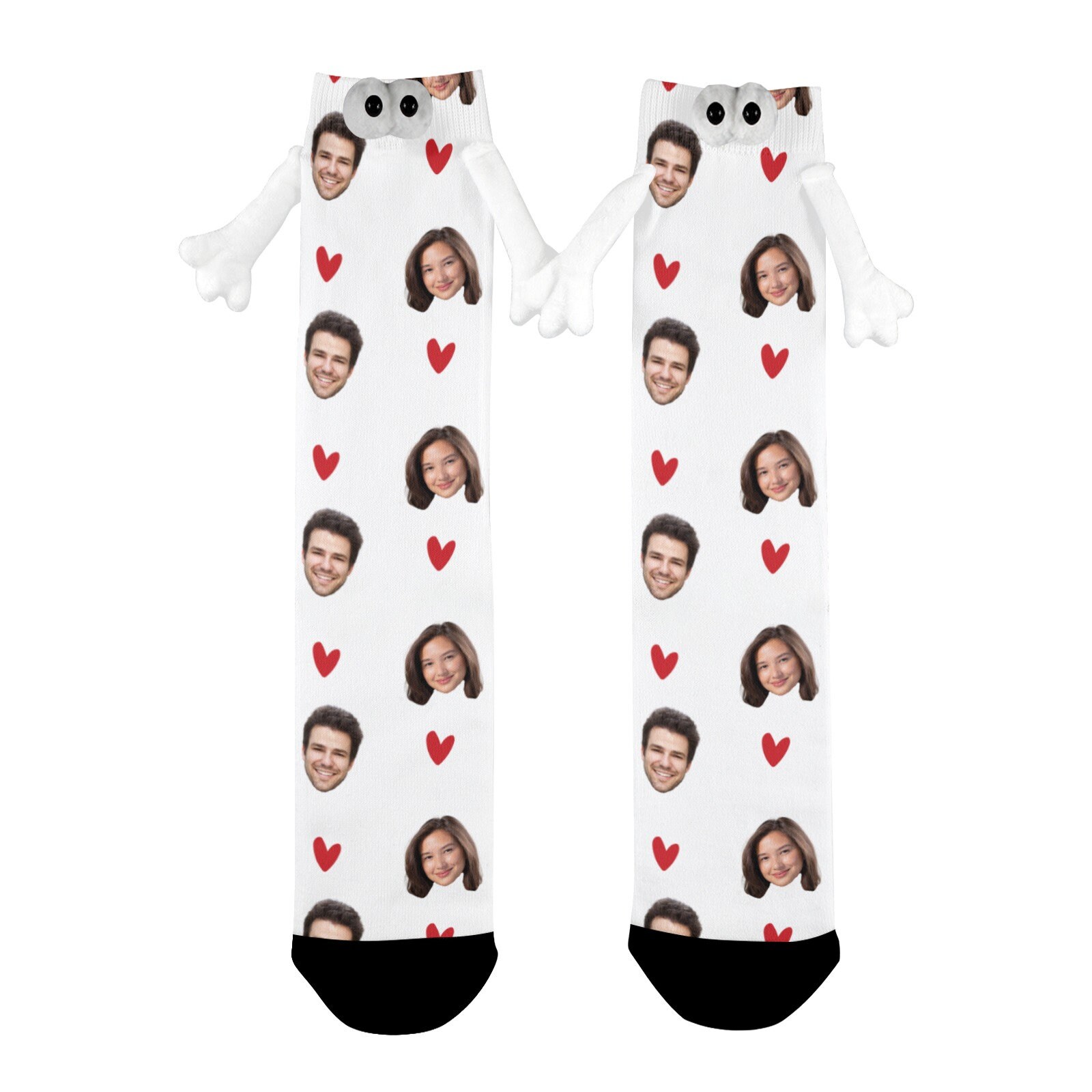Custom Magnetic Holding Hands Socks Personalized Valentines Day Gift ...