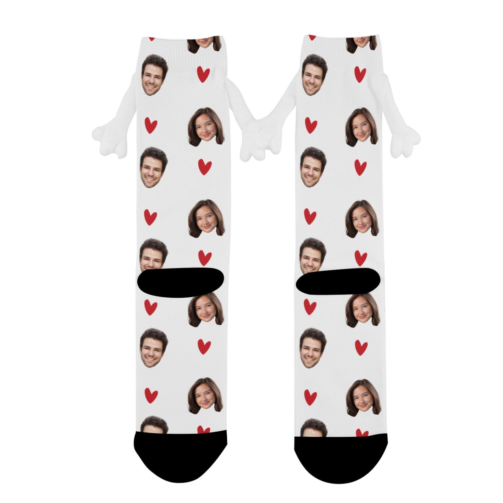 Custom Magnetic Holding Hands Socks Personalized Valentines Day Gift ...