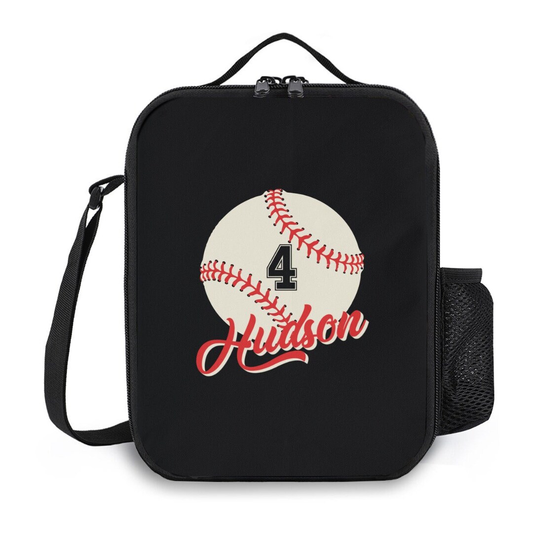 Custom Baseball Lunch Bag Oxford Lunch Box Personalized Gift for ...