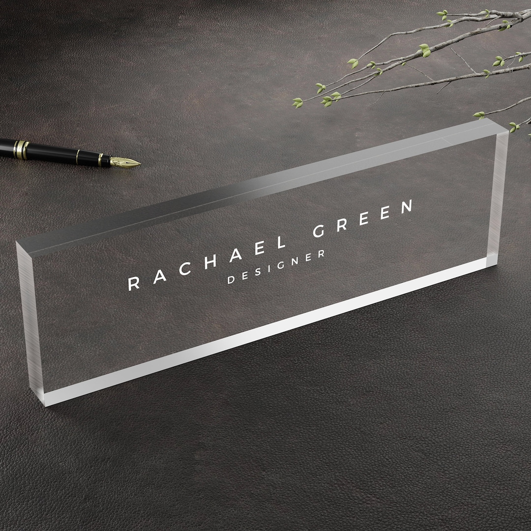 Acrylic Desk Name Plate Acrylic Name Sign Standing Acrylic - Etsy