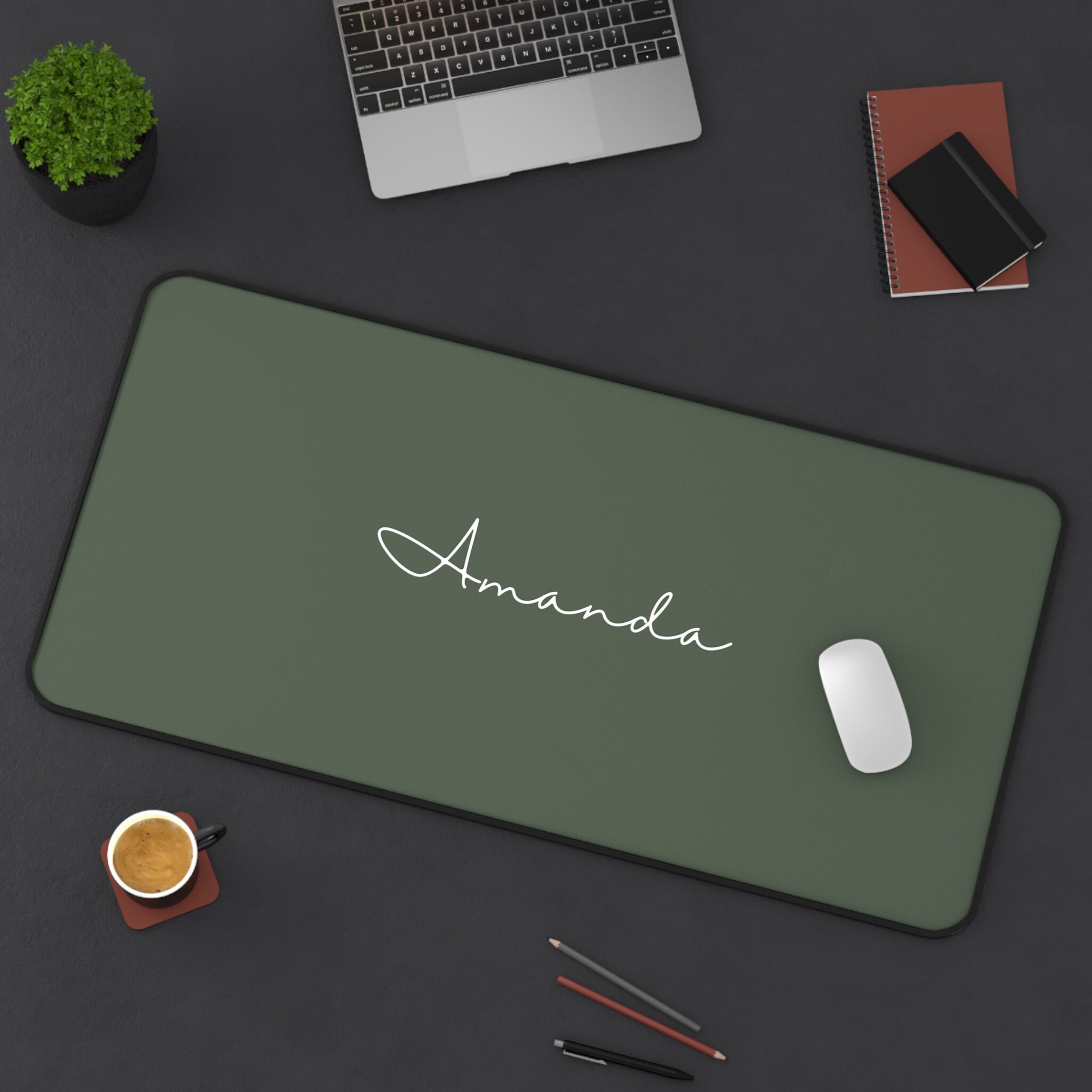 Custom Aesthetic Deskmat Name Desk Mat Personalized Minimalist Simple ...