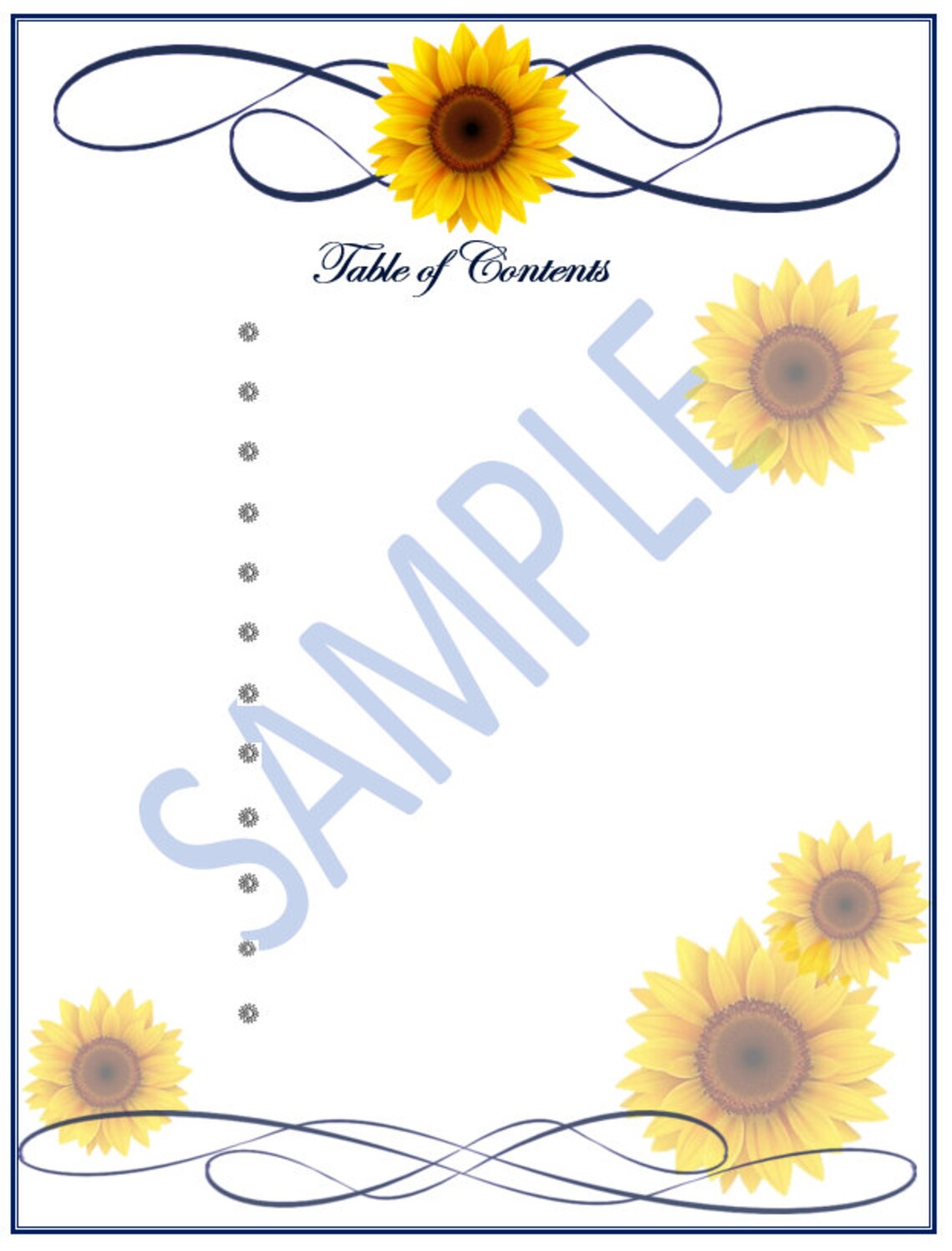 Sunflower Recipe Book Bundle-template-full Sheets-8.5x11-instant PDF ...