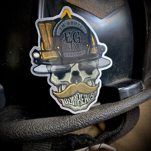 Bomberos Skull Firefighter Sticker - Etsy