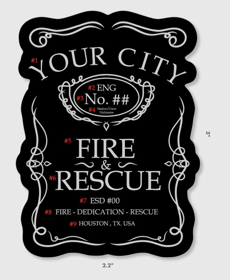 JD Fire Department Stickers - Etsy