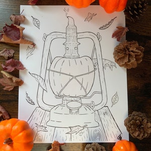 Pumpkin Lantern, Halloween Colouring Page, Printable Colouring Page ...