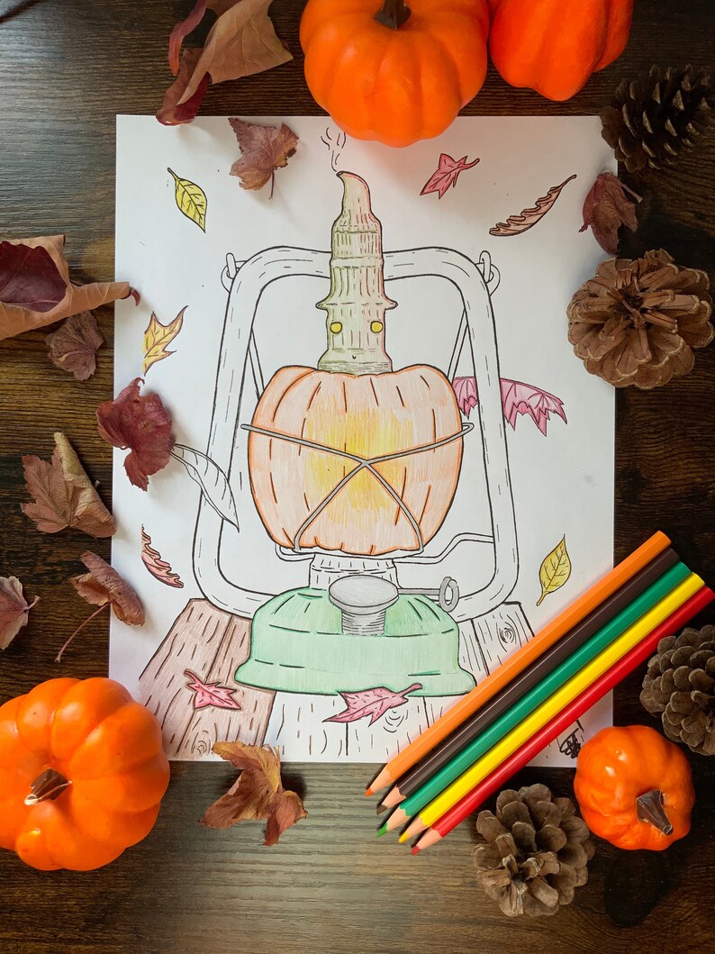 Pumpkin Lantern, Halloween Colouring Page, Printable Colouring Page ...