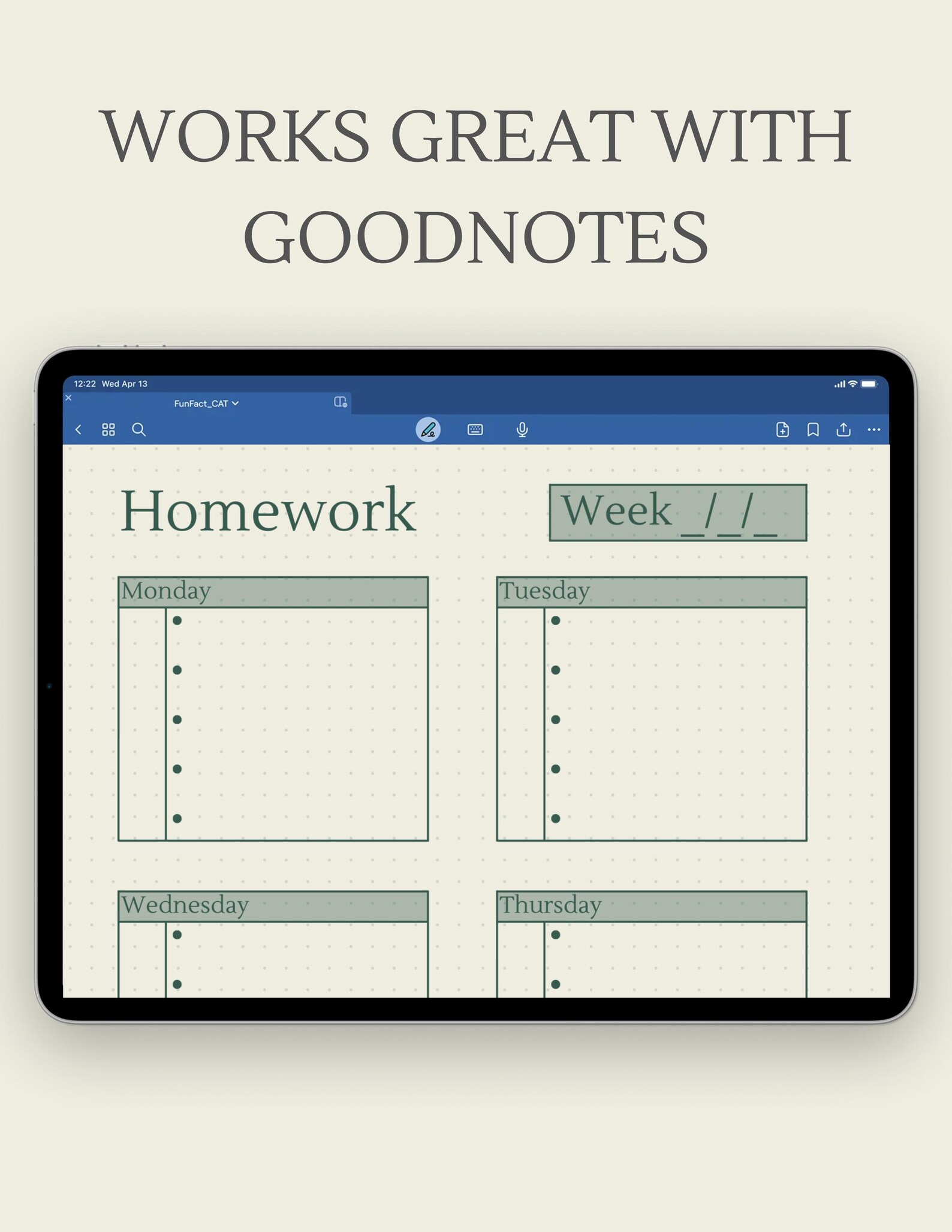 Light Green Homework Planner To-do List Planner Calendar Printable PDF ...
