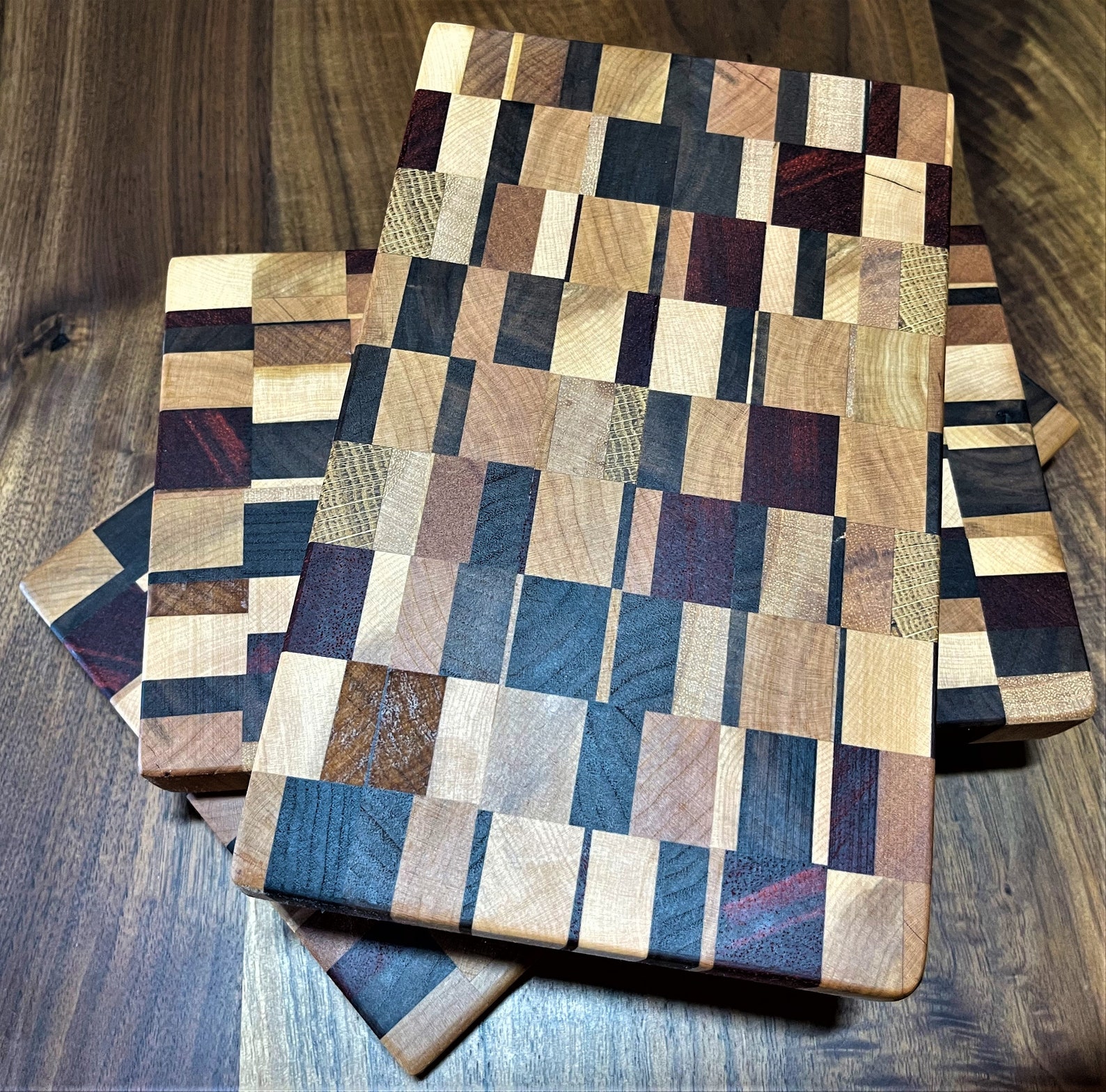 Cheese Board | Handcrafted End Grain | Walnut | Maple | White Oak ...