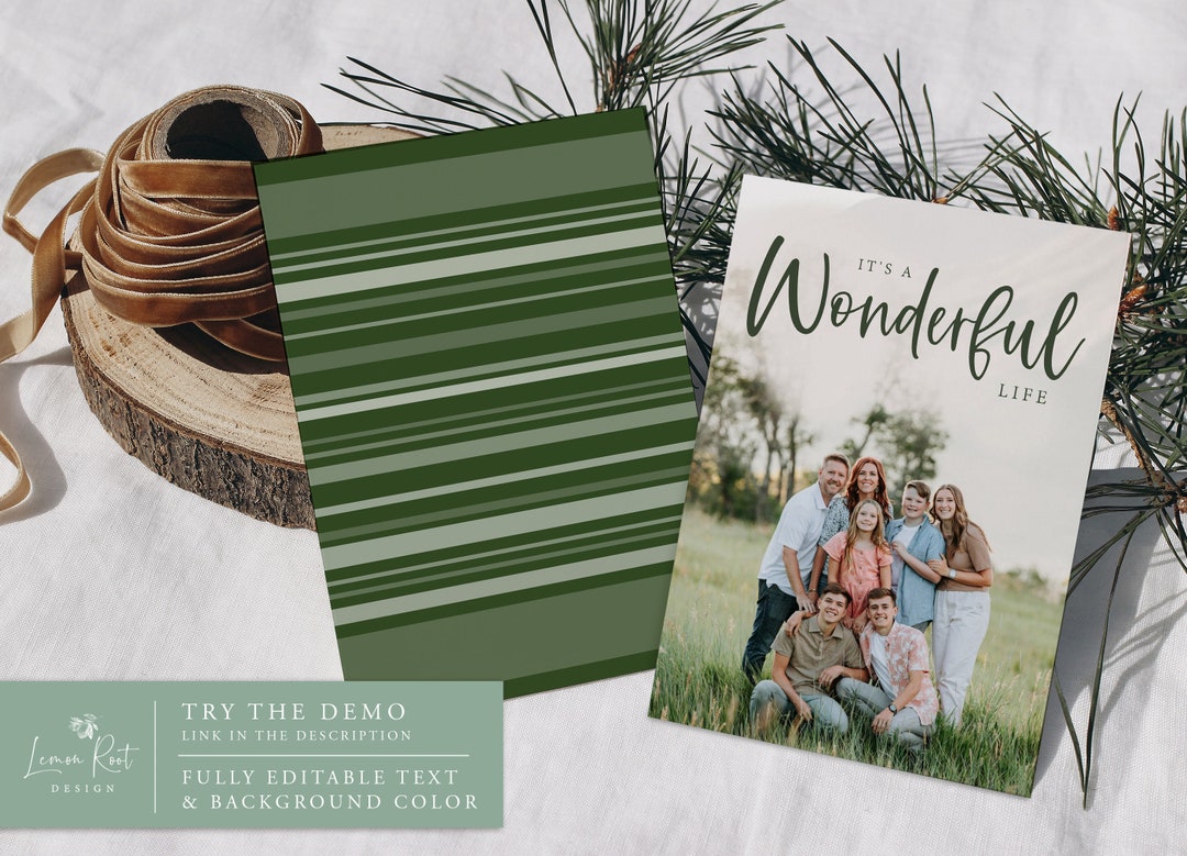 5x7 Christmas Holiday Card Template 2022 Digital Template Happy ...