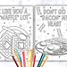 Valentines Day Coloring Sheets, Valentines Day Food Pun Coloring, Kids ...