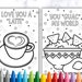 Valentines Day Coloring Sheets, Valentines Day Food Pun Coloring, Kids ...