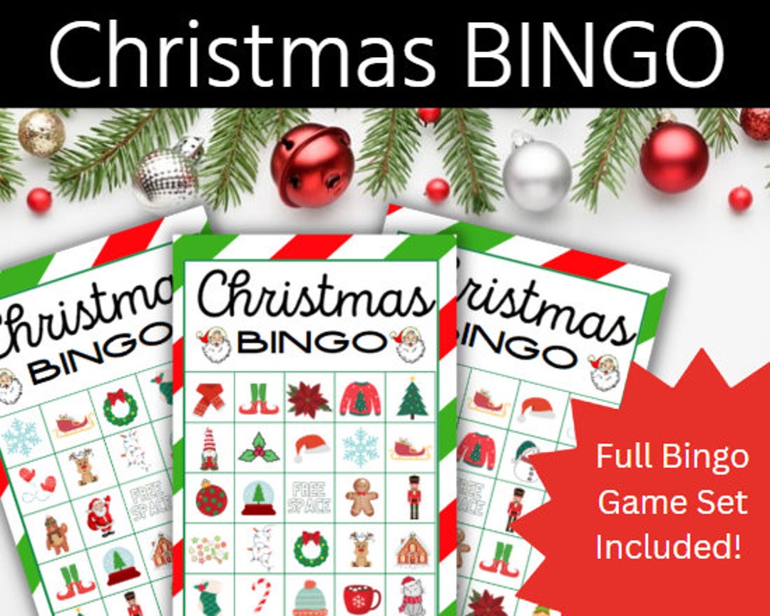 Christmas Bingo, Christmas Game, Holiday Bingo, Holiday Game, Christmas ...