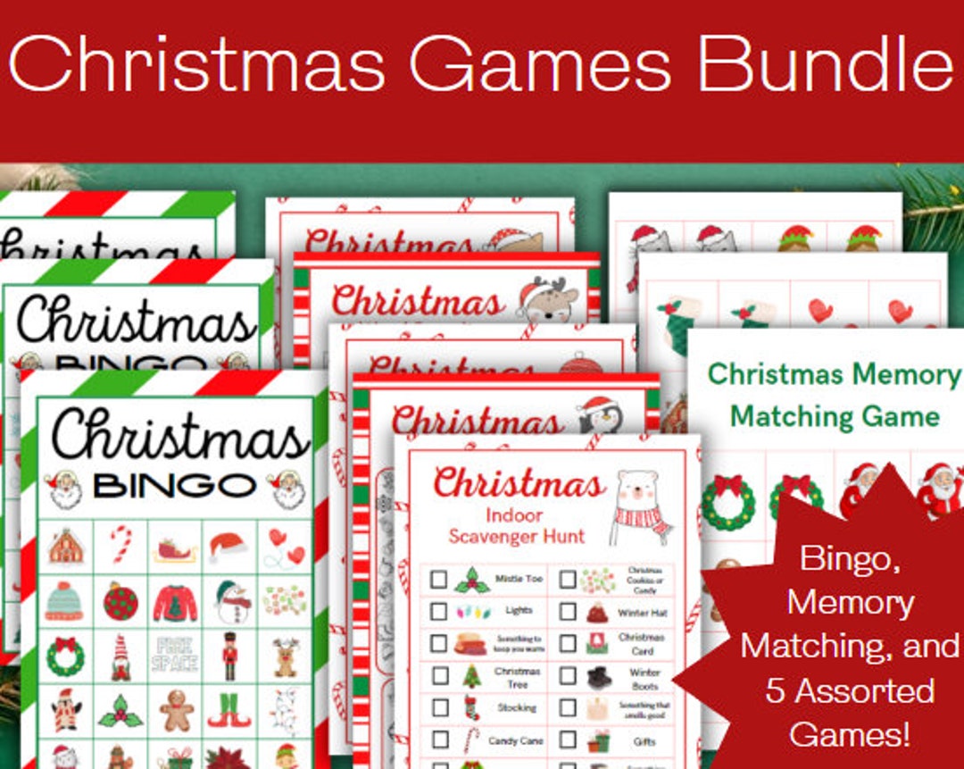 Christmas Games Bundle, Holiday Games Bundle, Christmas Bingo ...