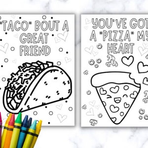 Valentines Day Coloring Sheets, Valentines Day Food Pun Coloring, Kids ...