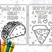 Valentines Day Coloring Sheets, Valentines Day Food Pun Coloring, Kids ...
