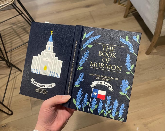 Custom Painted Book of Mormon - Front Cover Only - Etsy