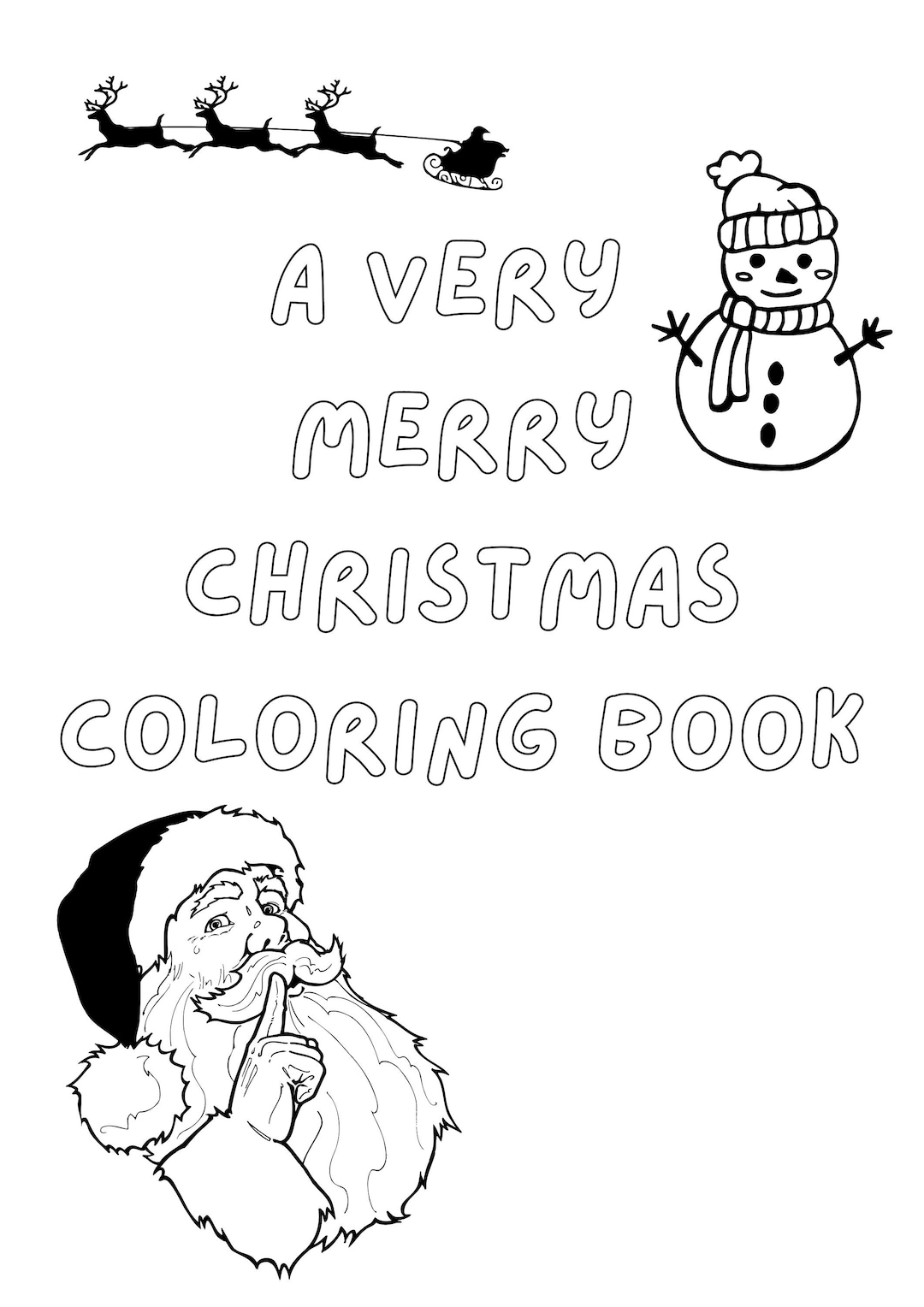 Christmas Coloring Pages (printable 20 Pages) - Etsy
