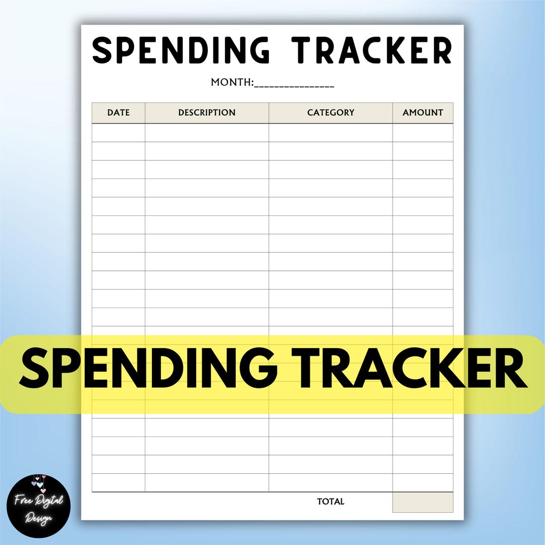 Spending Tracker, Spending Sheet, Personal Finance, Expense Tracker ...