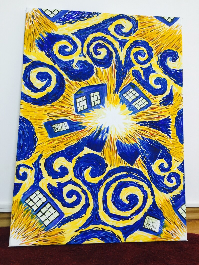 Reinterpretation of Van Gogh's Tardis Painting - Etsy