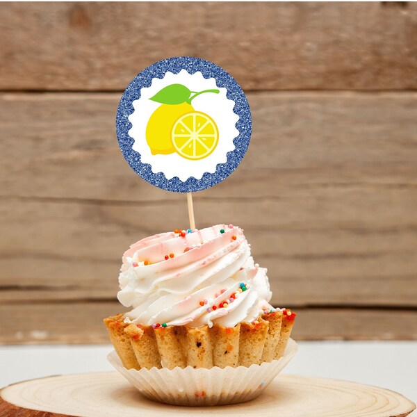 Lemon Cupcake Topper - Etsy