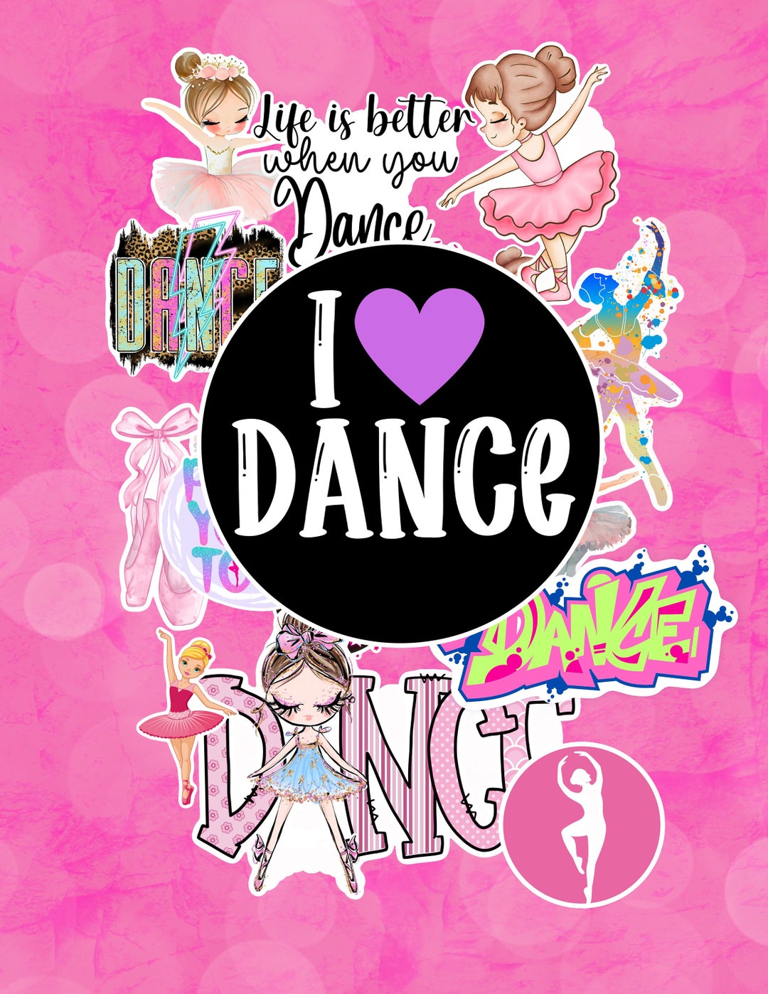 Dance Sticker Packbundle of Dance Stickersdance Stickerscute Vinyl ...